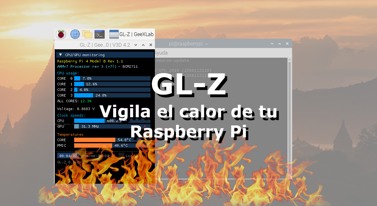 GL-Z vigilando la temperatura de la Raspberry Pi — Raspberry para torpes